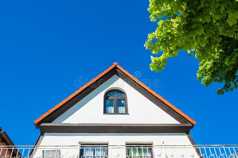 Building with Blue Sky in Warnemuende, Germany Stock Image - Image of ...