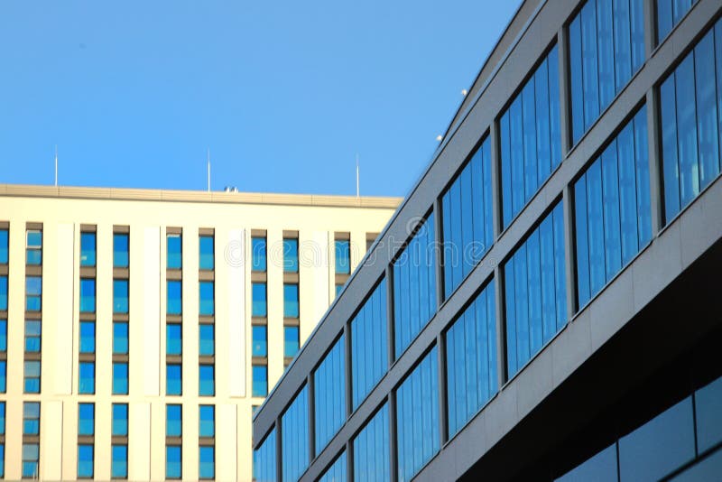 Building with blue windows stock image. Image of blue - 170565959