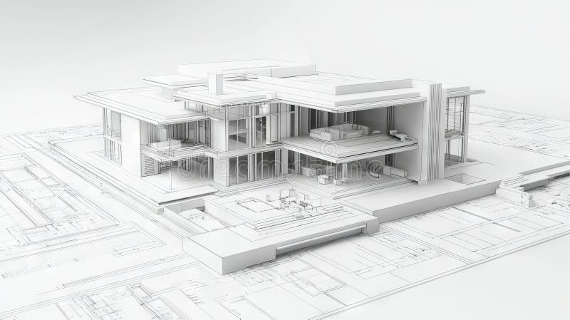 Building Blueprints for Architectural Houses Detailed Technical ...