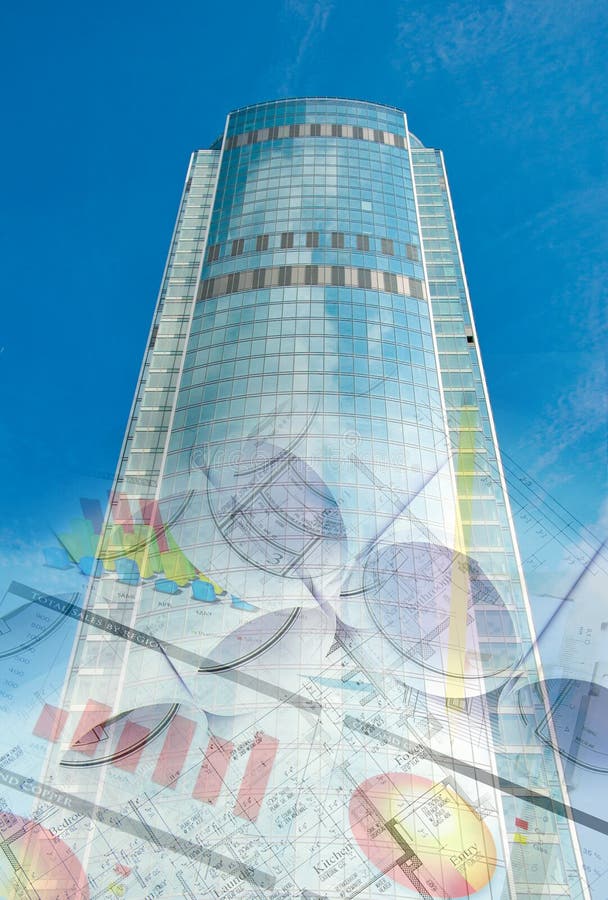 Building and Blueprints, Business Collage Stock Photo - Image of ...