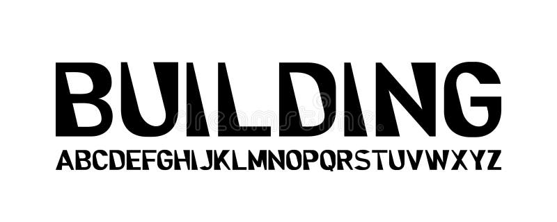 Geometric Architectural Display Font – Industrial Uppercase Typeface ...