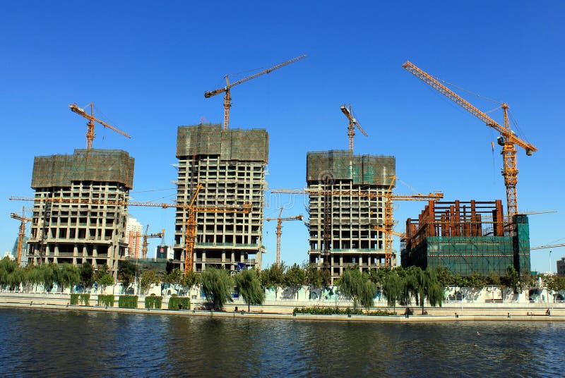 Building boom in China editorial photography. Image of country - 21415107