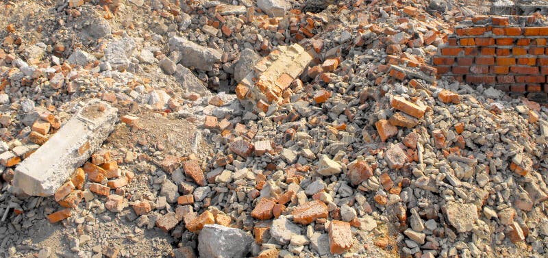 Building brick garbage. stock image. Image of dump, junk - 114280153