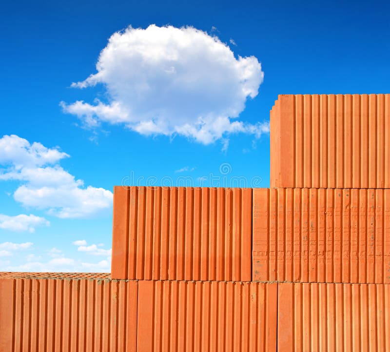 Building a brick wall. stock photo. Image of building - 62809720