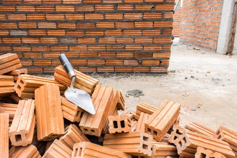 Building brick wall stock image. Image of bricklaying - 60718495
