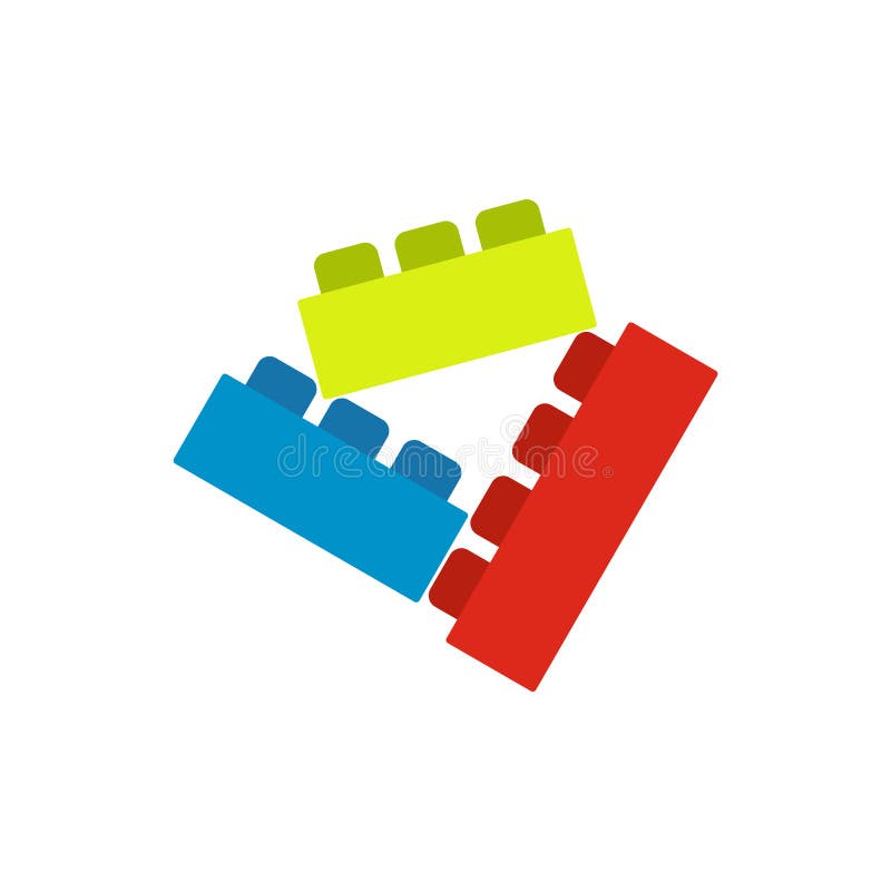 Building bricks icon stock vector. Illustration of construction - 79309292