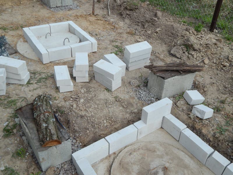 Building Bricks, Stone Materials for Work Stock Photo - Image of sand ...