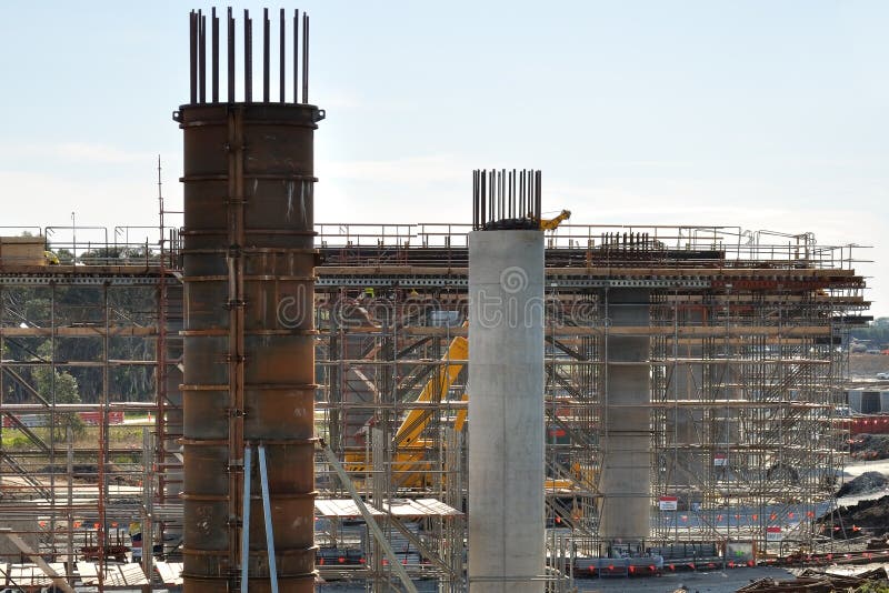 Building Bridge for Frankston Bypass Stock Image - Image of massive ...