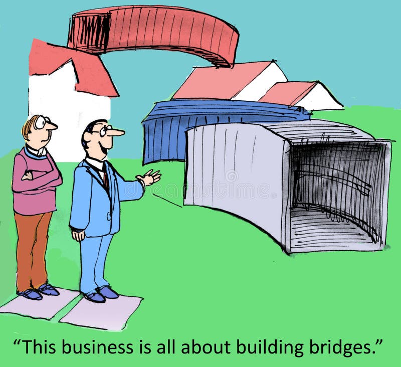 Building bridges stock illustration. Illustration of bridges - 33606331