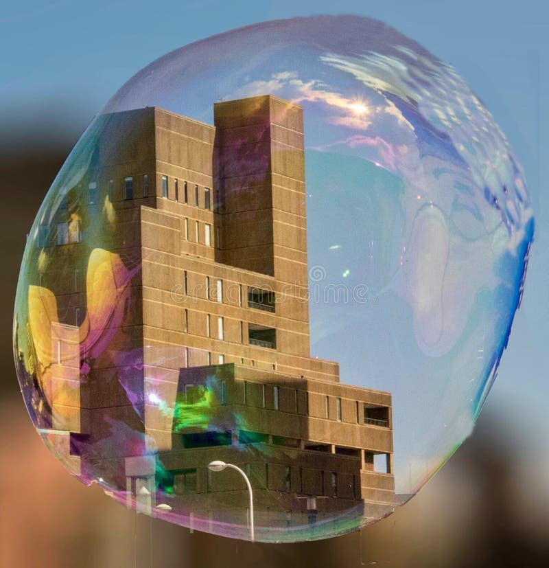 Building in bubble stock photo. Image of captured, sunny - 117021160