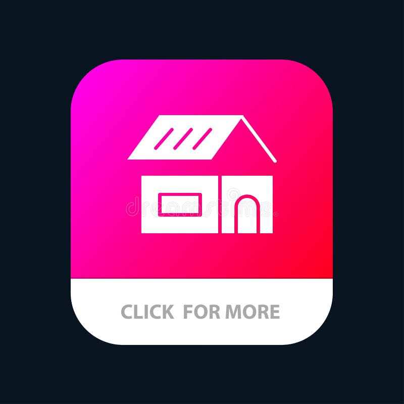 Building, Build, Construction, Home Mobile App Button. Android and IOS ...