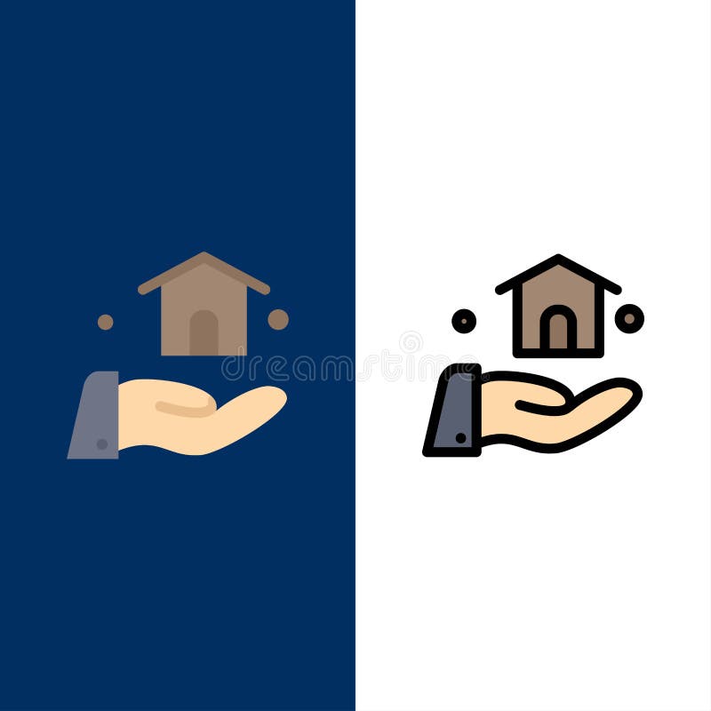 Building Build Construction Icons Flat And Line Filled Icon Set Vector Blue Background Stock 8963