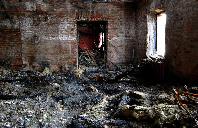 Building burned stock image. Image of dark, unclean, indoors - 43731617