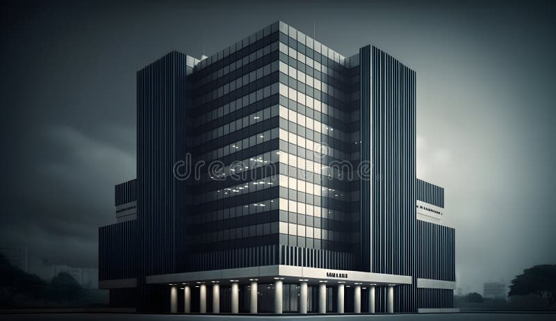 Building Business Tower Realistic Digital Render One Created with ...