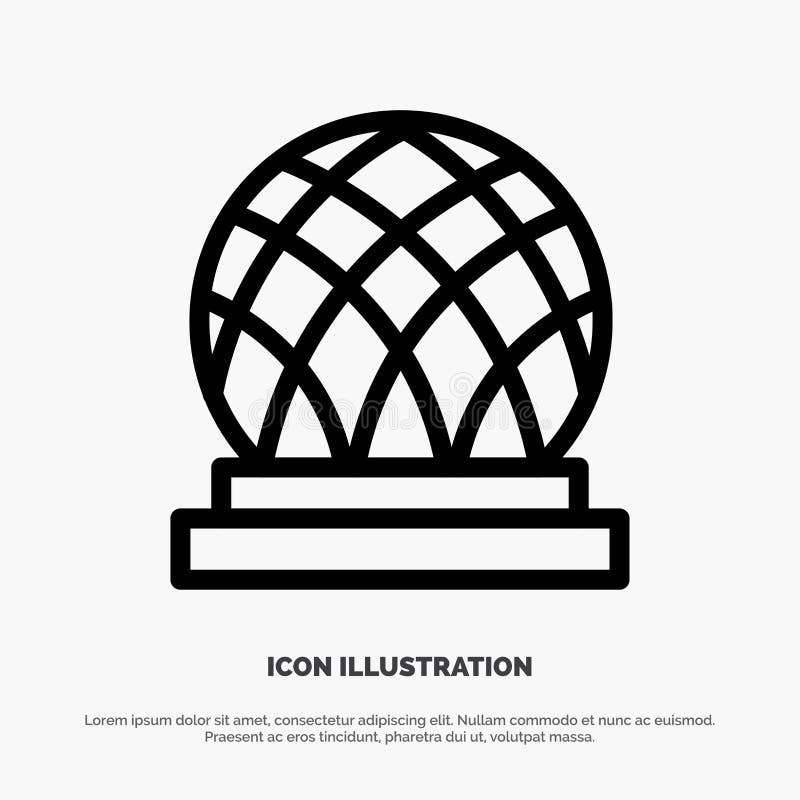 Building, Canada, City, Dome Line Icon Vector Stock Vector ...