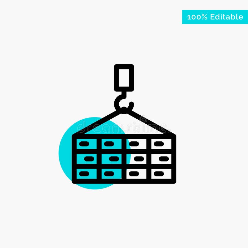 Building, Cargo, Construction, Crane Turquoise Highlight Circle Point ...