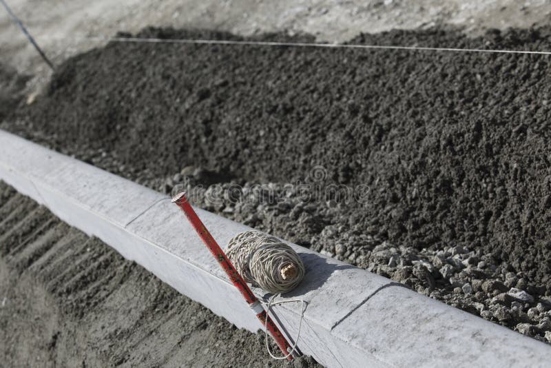 Building cement curb stock photo. Image of street, road - 17101730