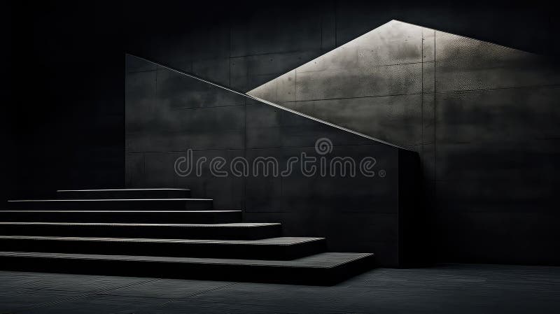 Building Cement Dark Background Stock Illustration - Illustration of ...