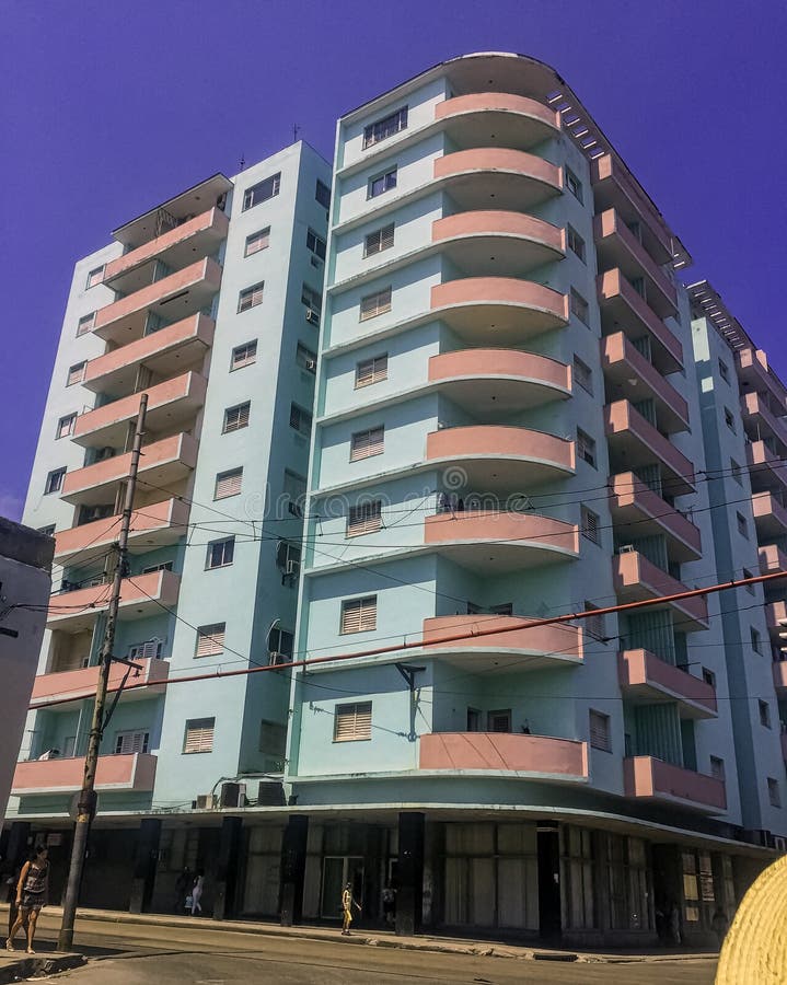 Residential Building in Havana, Cuba Editorial Stock Photo - Image of ...