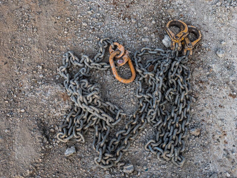 Building Chain for Lifting Goods Stock Image - Image of construction ...