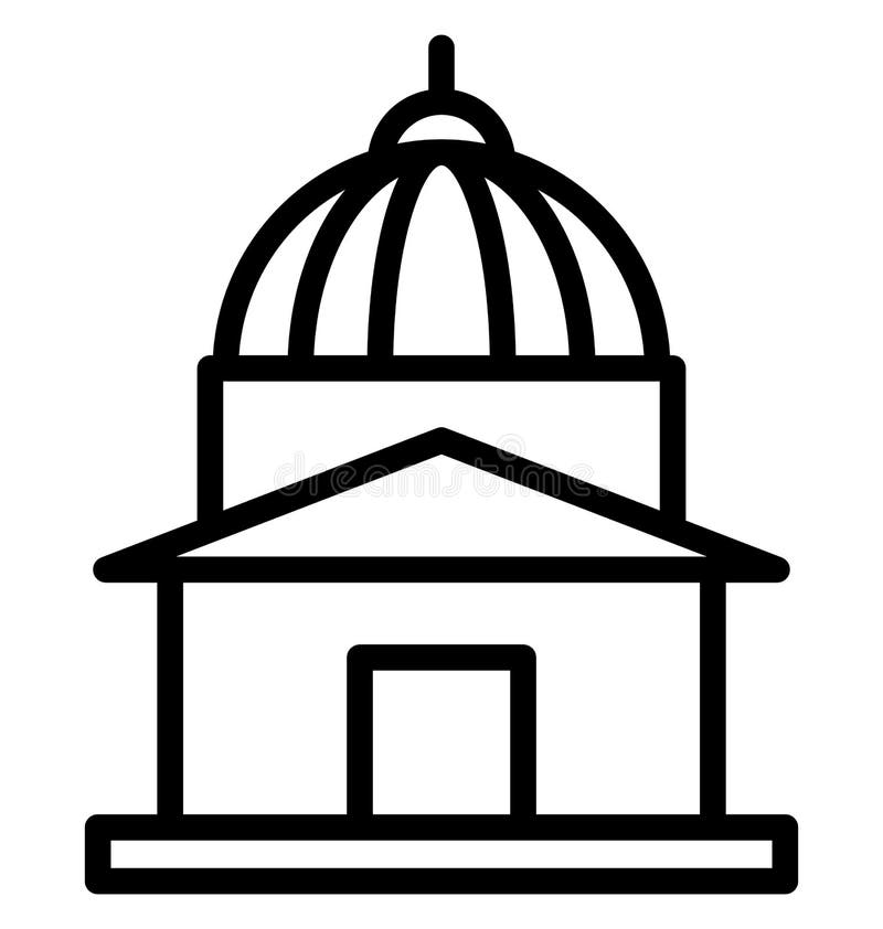 Building, Chapel Isolated Vector Icon Which Can Easily Modify or Edit ...