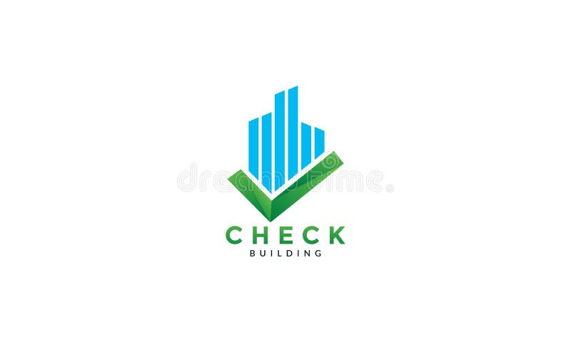Building with Checklist Mark Abstract Logo Vector Icon Illustration ...