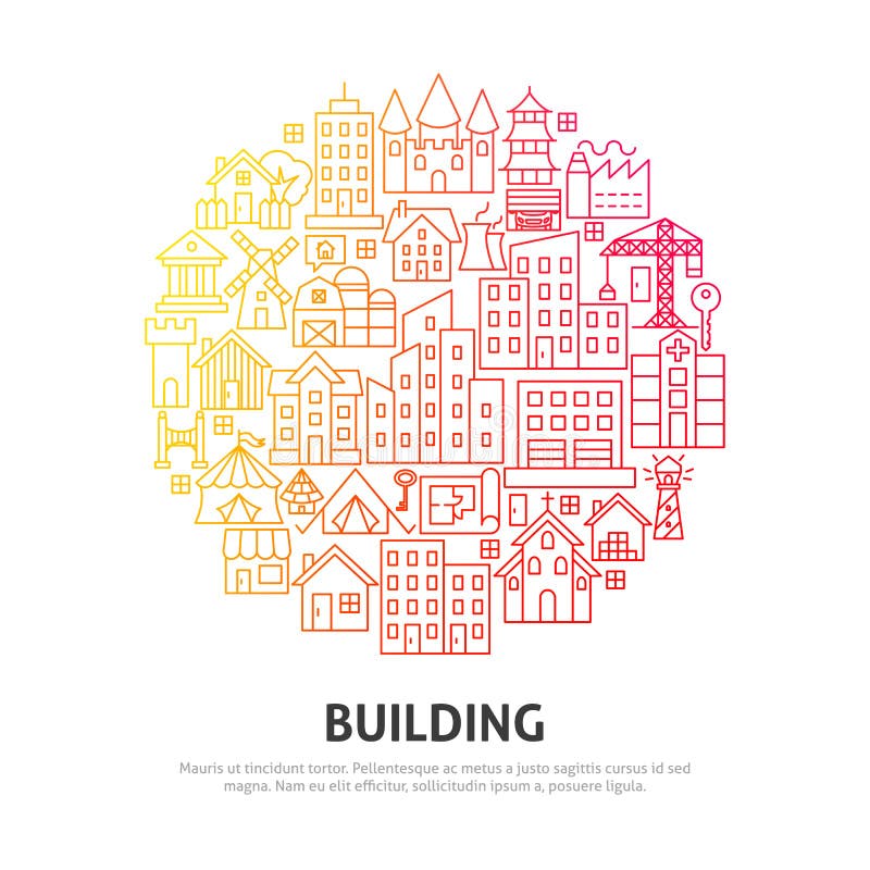 Building Circle Concept stock vector. Illustration of city - 181506893