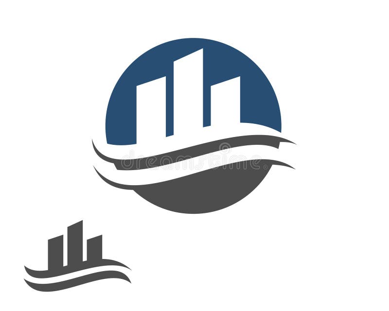 Building Circle Logo Icon Template Stock Vector - Illustration of ...