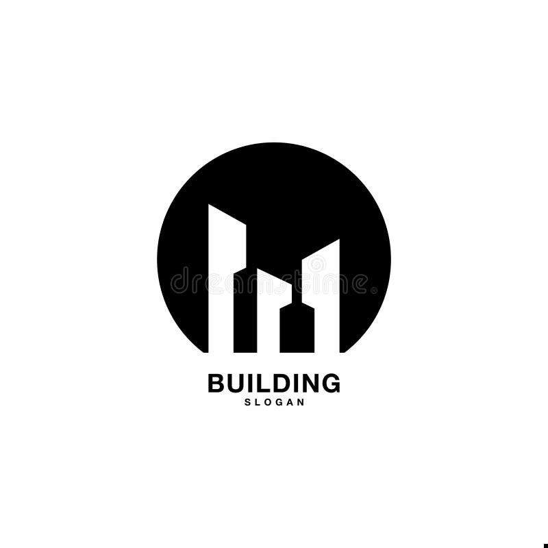 Building with Circle Logo Template Vector Stock Vector - Illustration ...
