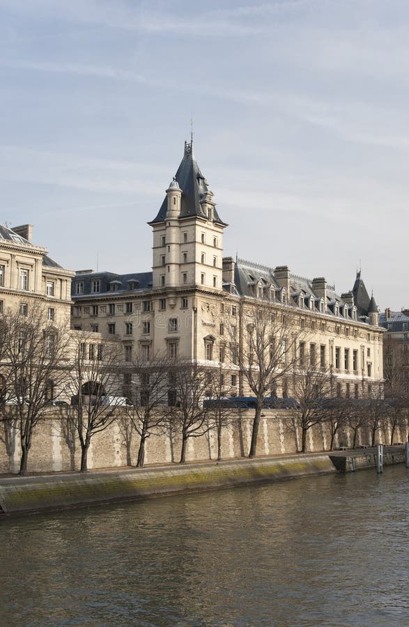 Building on Cite Island in Paris Stock Photo - Image of building, view ...