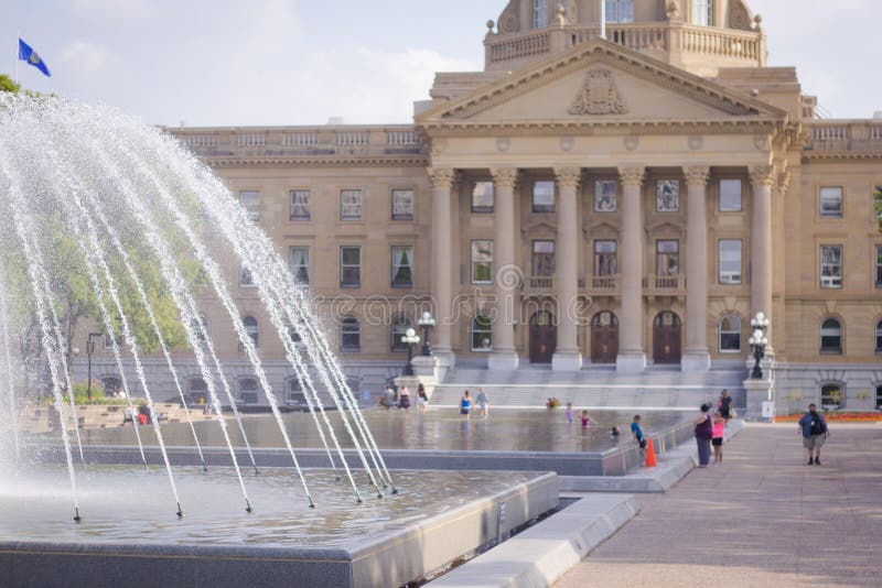 Building City Architecture Down Town View Fountain Editorial ...