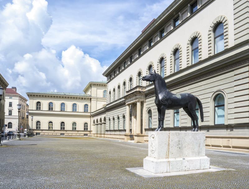 The Building of the City Archives in Munich. Stock Image - Image of ...
