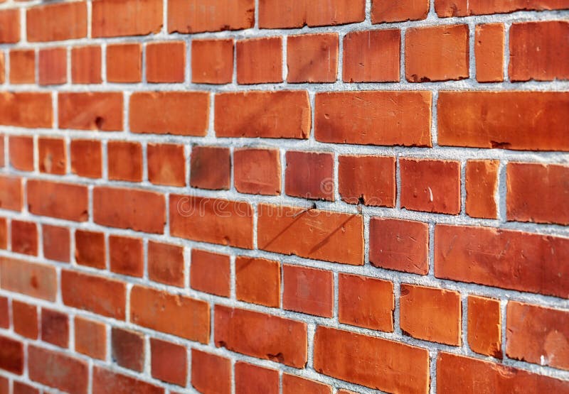 Building, City and Closeup of Red, Brick Wall for Texture, Background ...