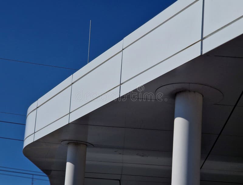 Building Cladding. Facade Metal Sheets Create a Rectangle Stock Photo ...