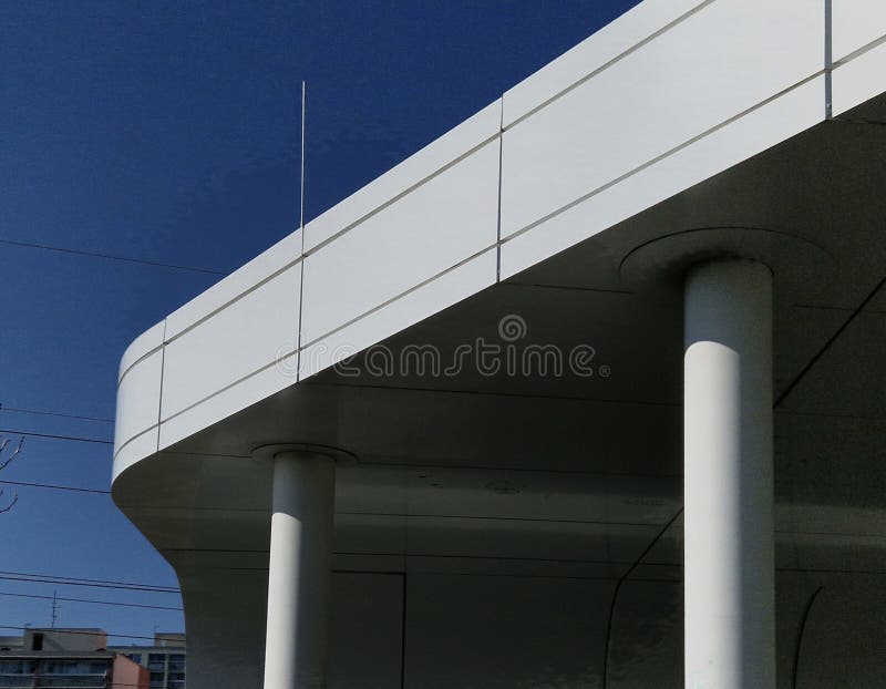 Building Cladding. Facade Metal Sheets Create a Rectangle Stock Photo ...