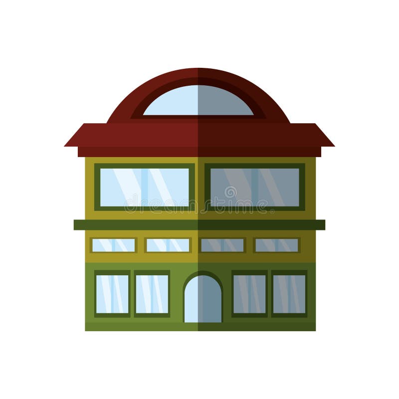 Building Classic Construction Shadow Stock Illustration - Illustration ...