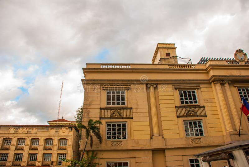 The Building in Classical Style. Manila, Philippines. Stock Image ...