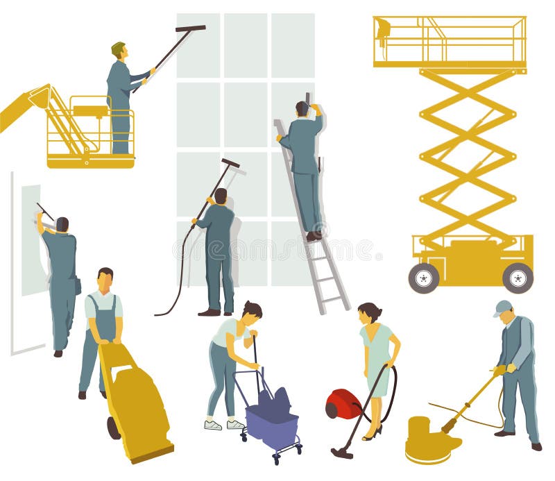 Building Cleaning, Clean Windows Illustration Stock Vector ...