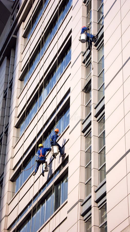 Building Cleaning in Shanghai Stock Image - Image of architecture ...