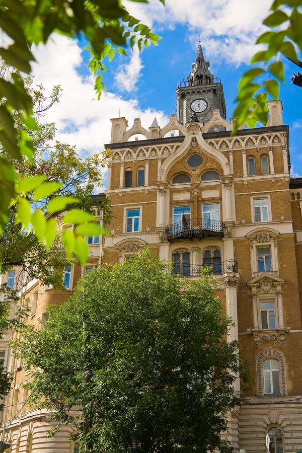 The Building with the Clock Stock Photo - Image of high, landscape ...