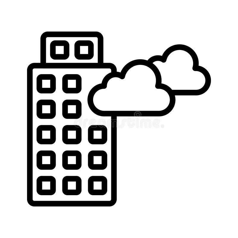 Building, Cloud, Home, Weather Fully Editable Vector Icon Stock Vector ...