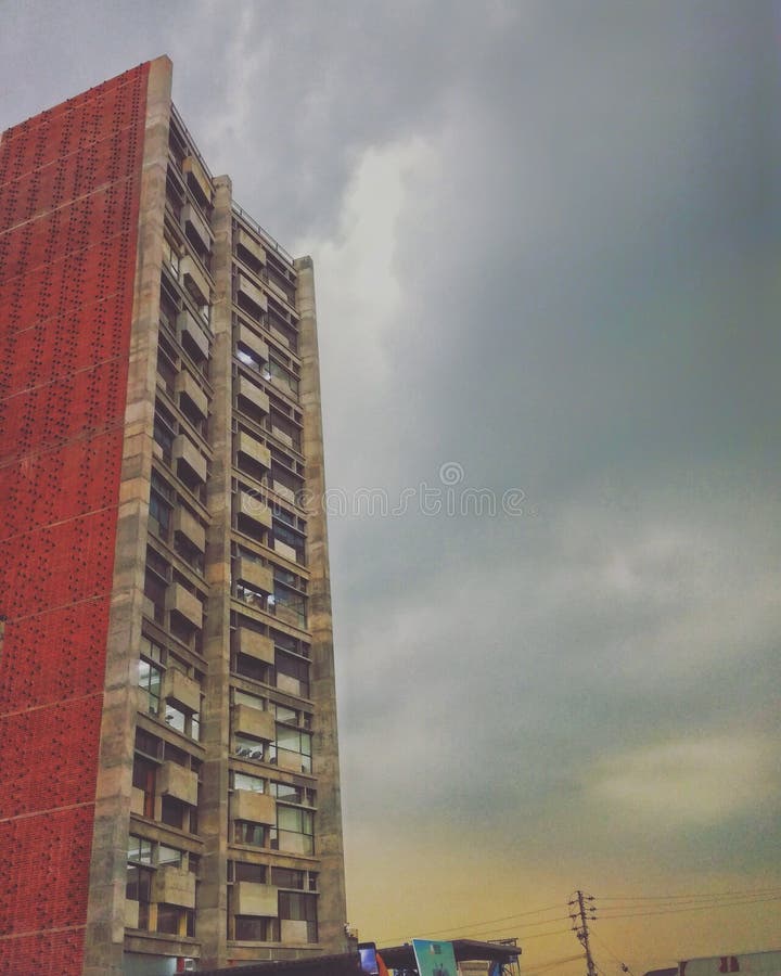 Building with the cloud stock photo. Image of building - 161020870