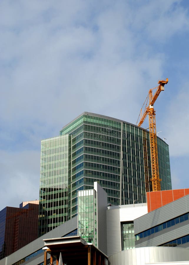 Building cluster stock image. Image of city, crane, current - 6940855