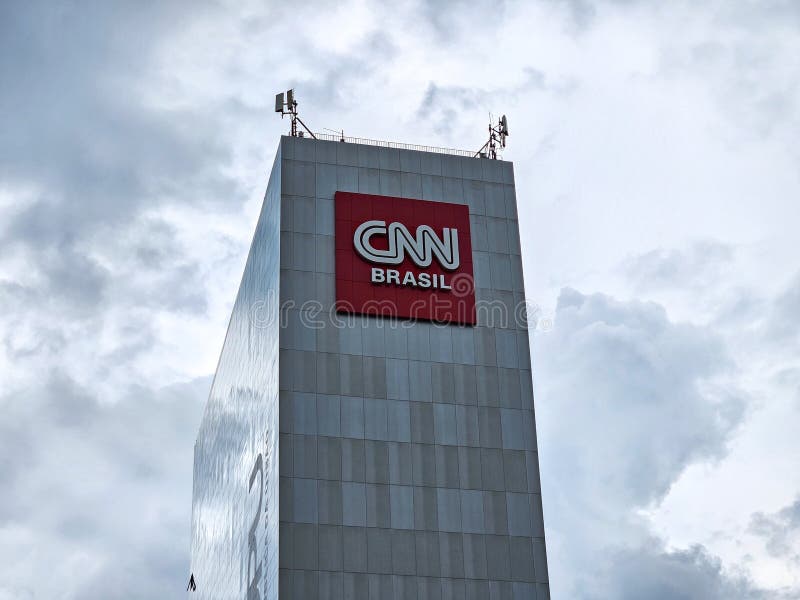 A Building with the CNN BRASIL Logo in the City of Brasília Editorial ...