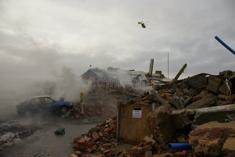 Building Collapse, Disaster Zone Editorial Stock Photo - Image of ...