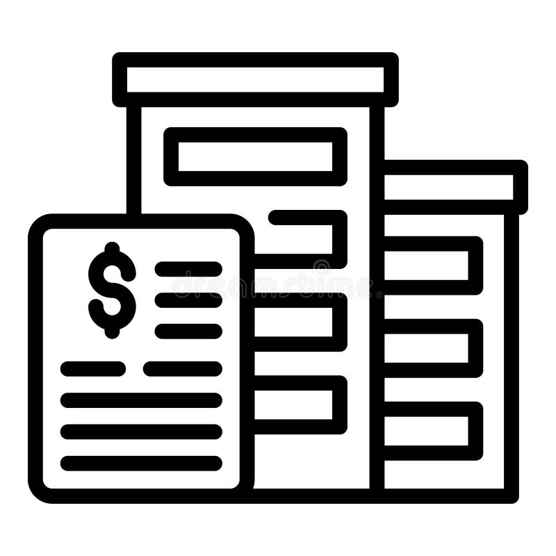 Building Collateral Icon Outline Vector. Loan Payment Stock Vector ...