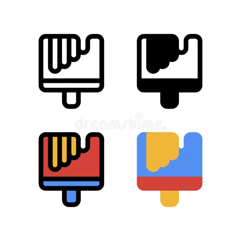 Building Color Brush Icon and Illustration Vector Stock Vector ...