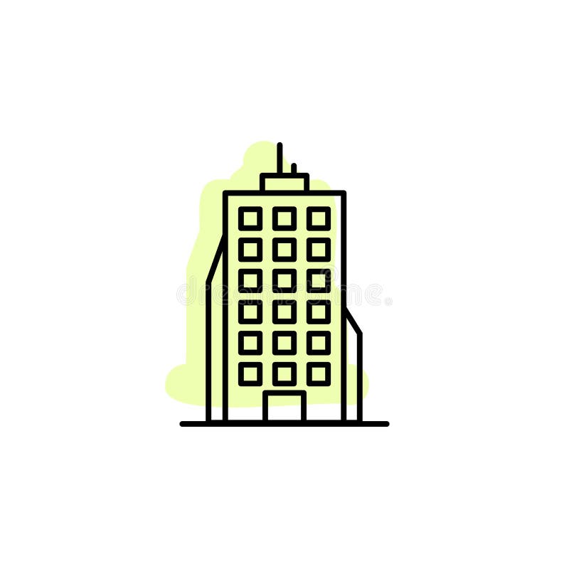 Building with Color Shadow Vector Icon in Building Set Stock Vector ...