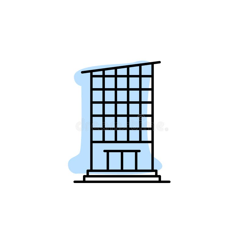 Building with Color Shadow Vector Icon in Building Set Stock ...