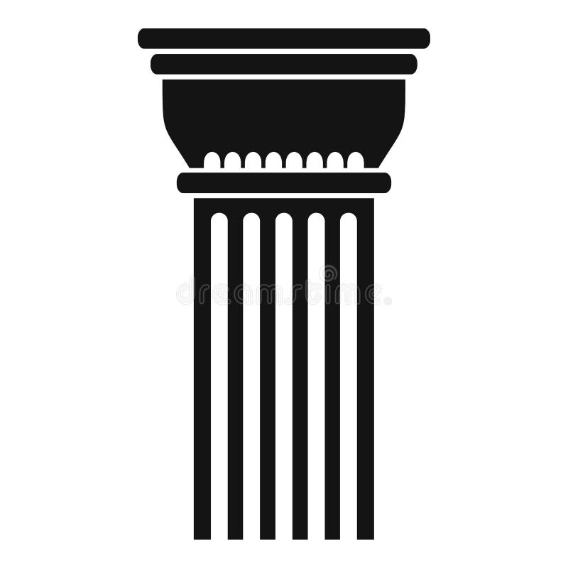 Building Column Icon, Simple Style. Stock Illustration - Illustration ...